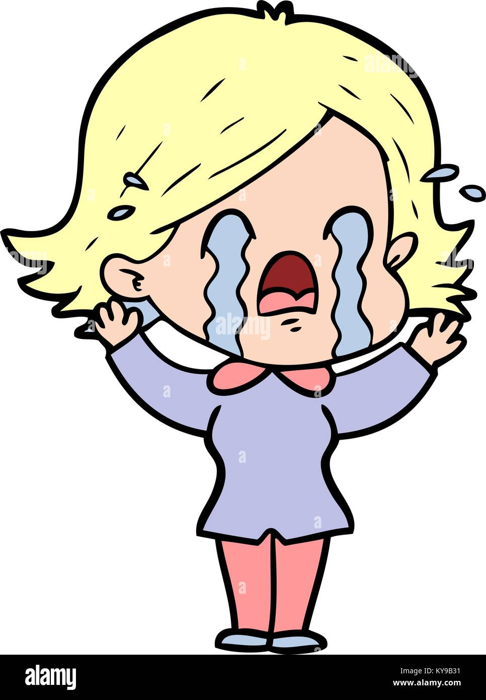 cartoon woman crying Stock Vector Image & Art - Alamy