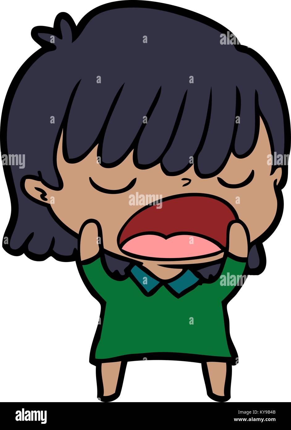 cartoon woman talking loudly Stock Vector Image & Art - Alamy