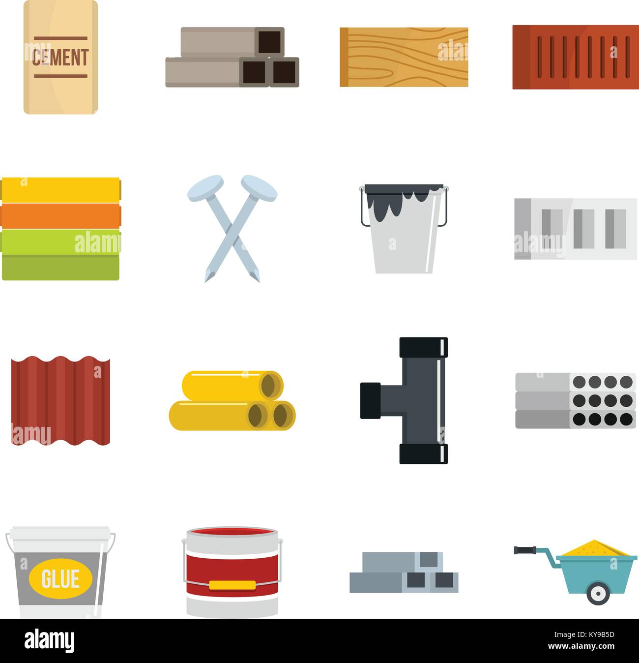 Wood in concrete Stock Vector Images - Alamy