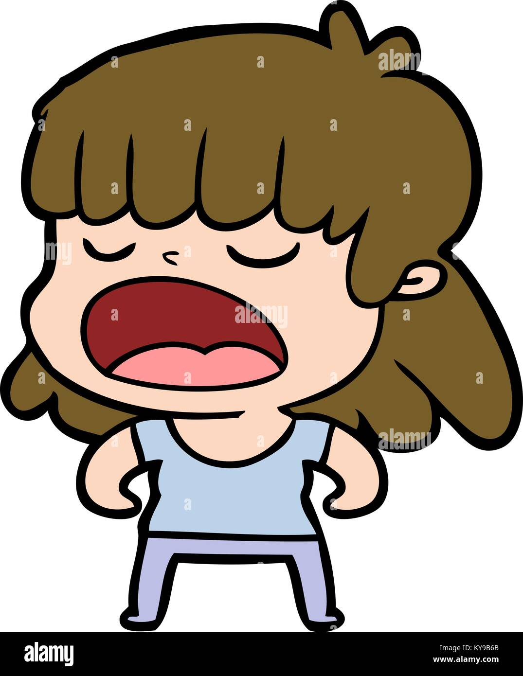 cartoon woman talking loudly Stock Vector Image & Art - Alamy