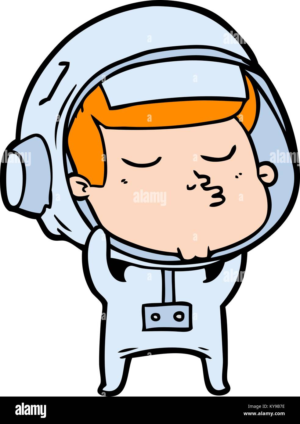 cartoon confident astronaut Stock Vector Image & Art - Alamy