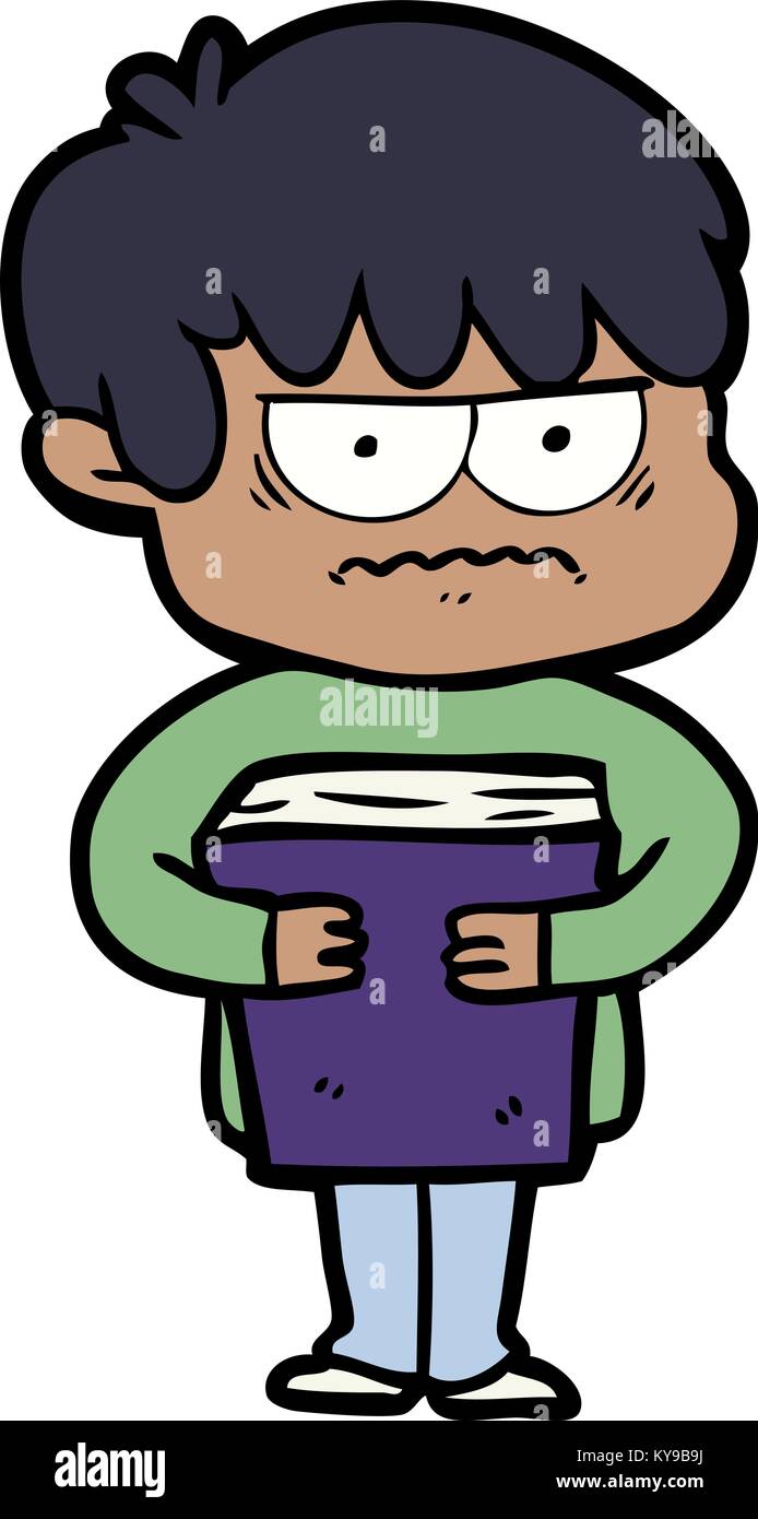 annoyed cartoon boy Stock Vector Image & Art - Alamy