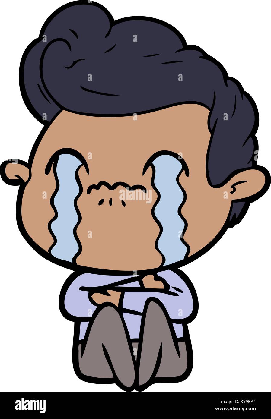 cartoon man crying Stock Vector Image & Art - Alamy