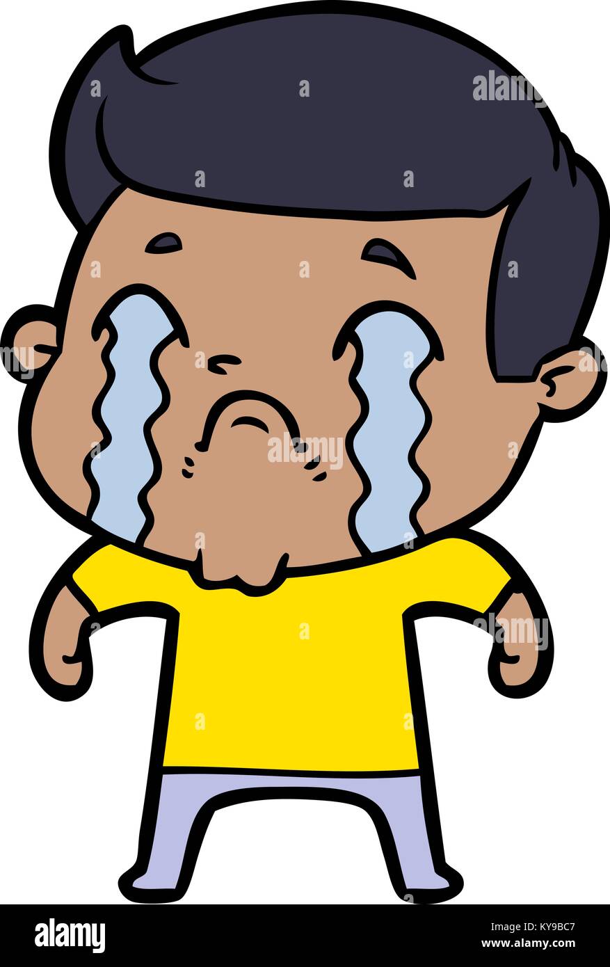 cartoon man crying Stock Vector Image & Art - Alamy