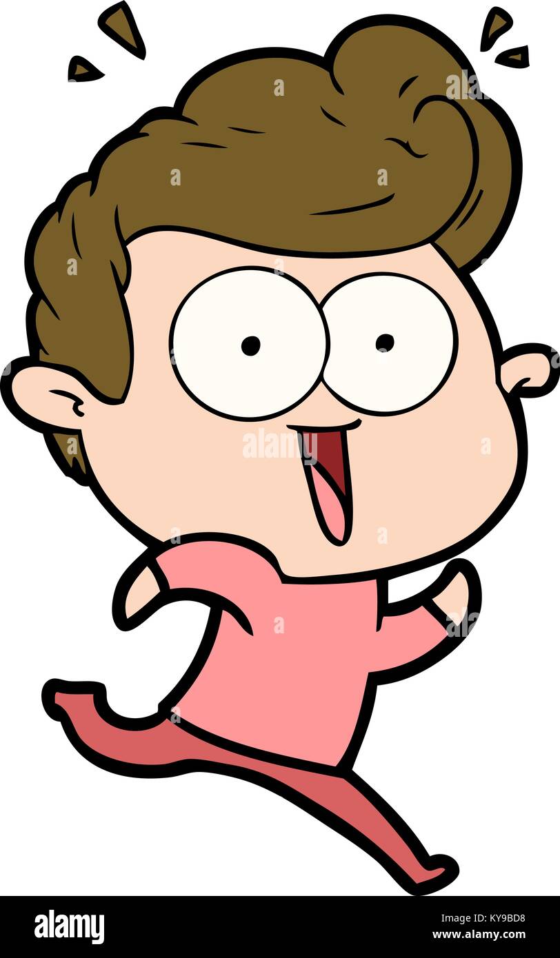 cartoon excited man Stock Vector Image & Art - Alamy