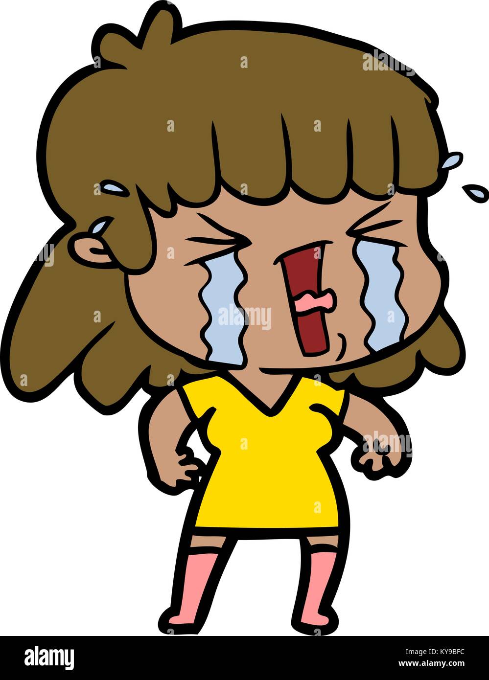 cartoon woman in tears Stock Vector Image & Art - Alamy