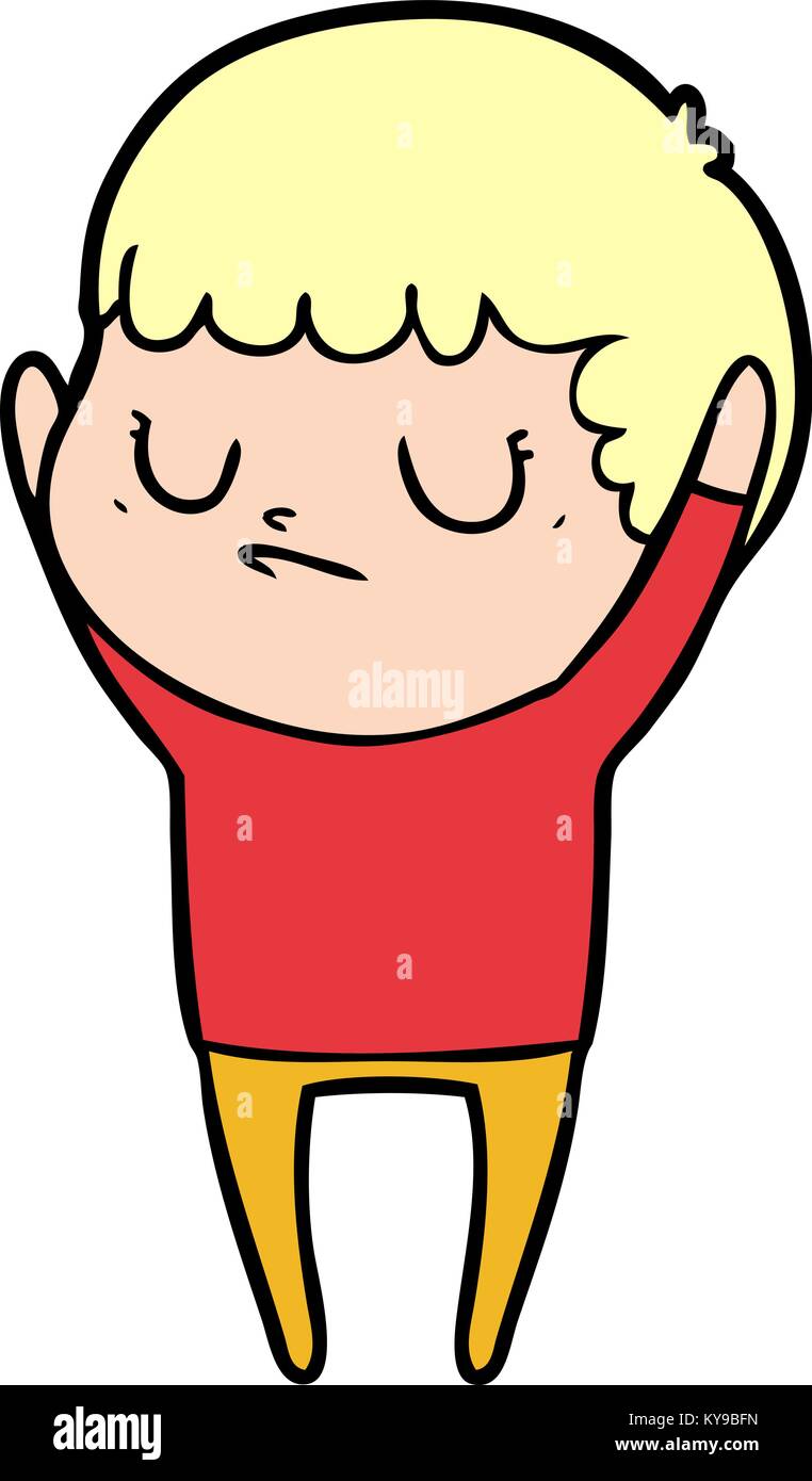 cartoon grumpy boy Stock Vector Image & Art - Alamy