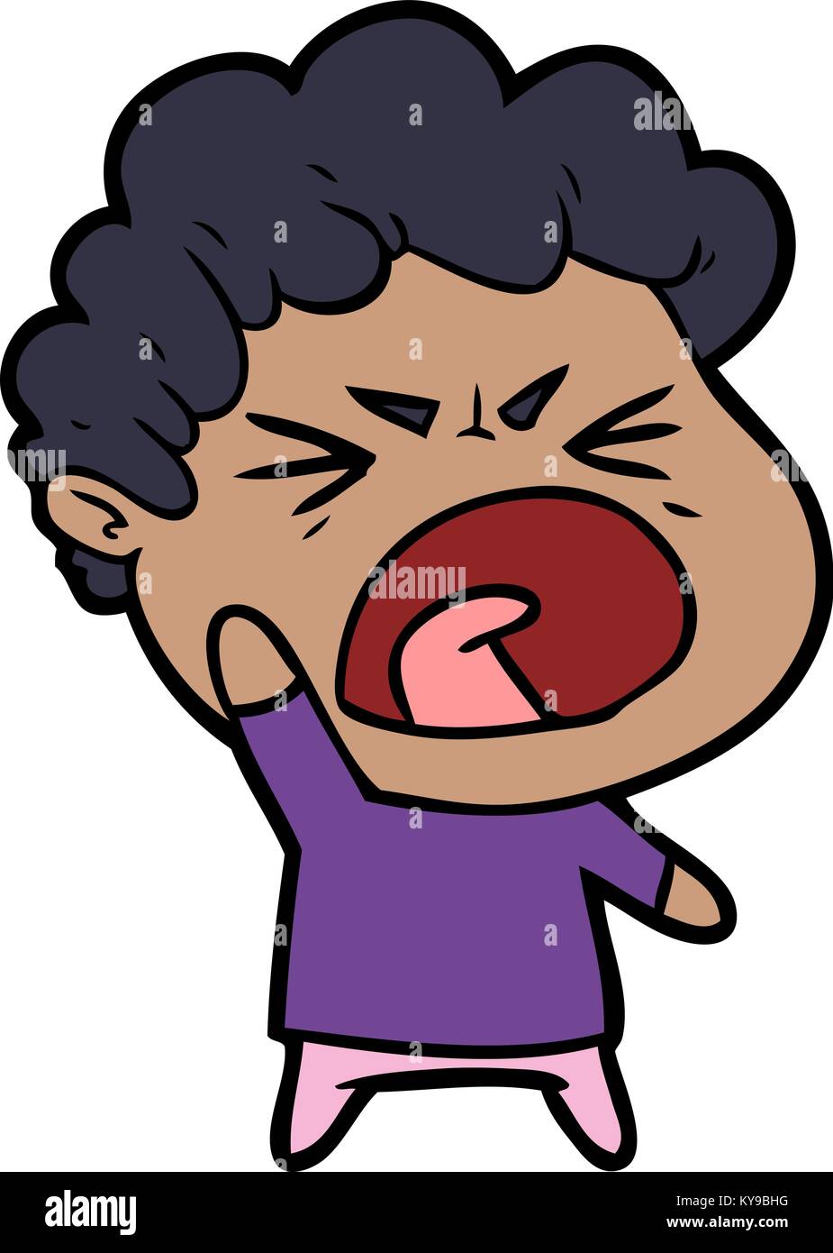 cartoon furious man Stock Vector Image & Art - Alamy