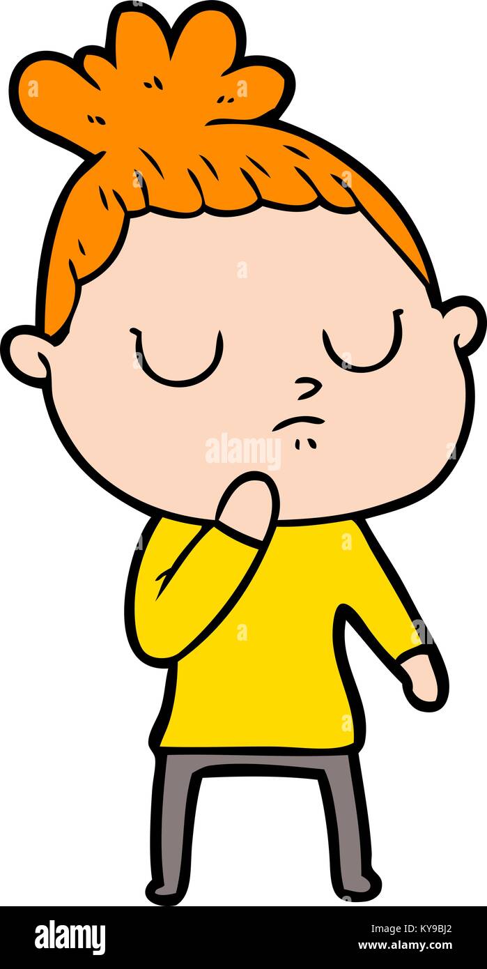 cartoon calm woman Stock Vector Image & Art - Alamy