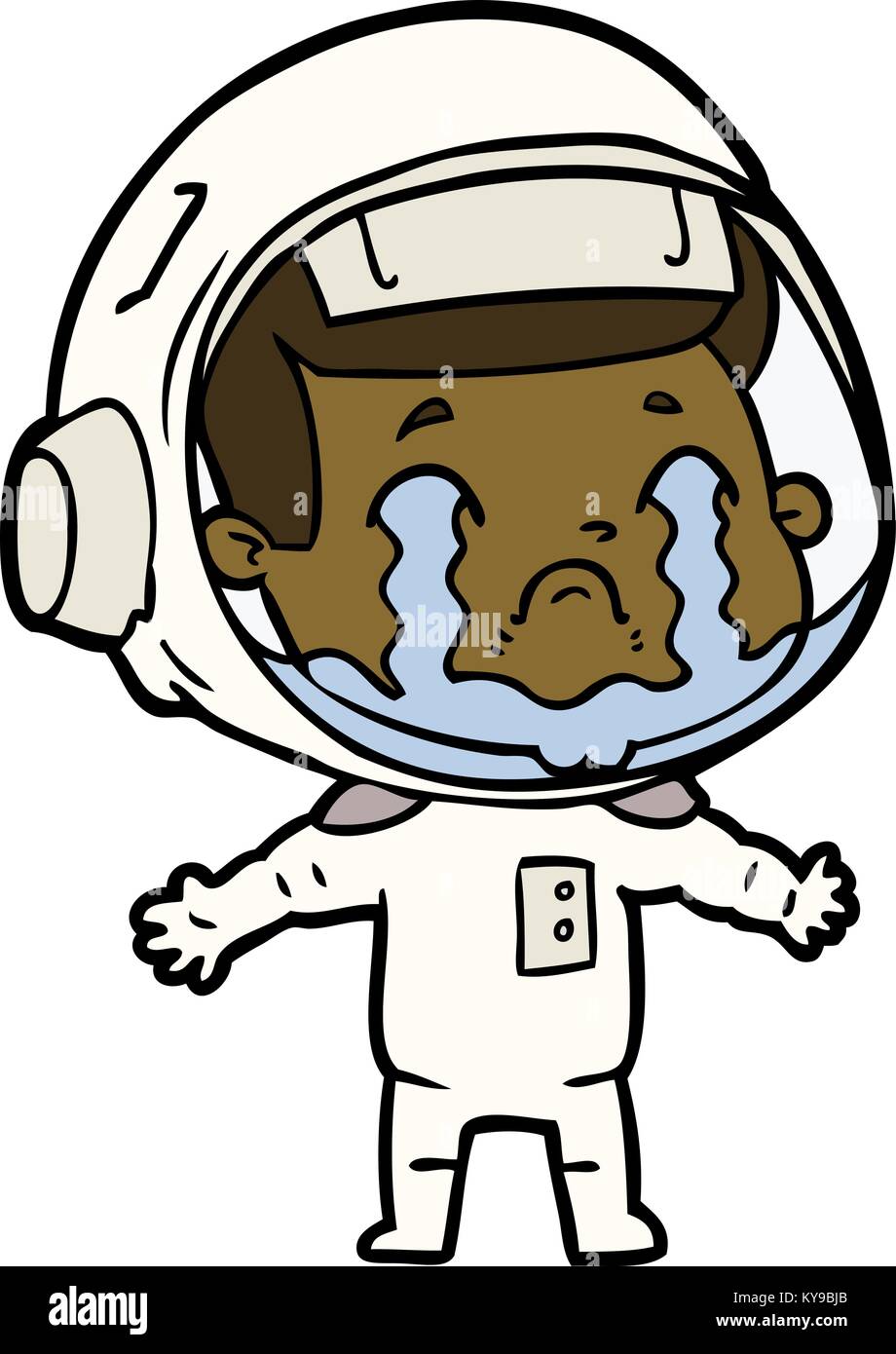 cartoon crying astronaut Stock Vector Image & Art - Alamy