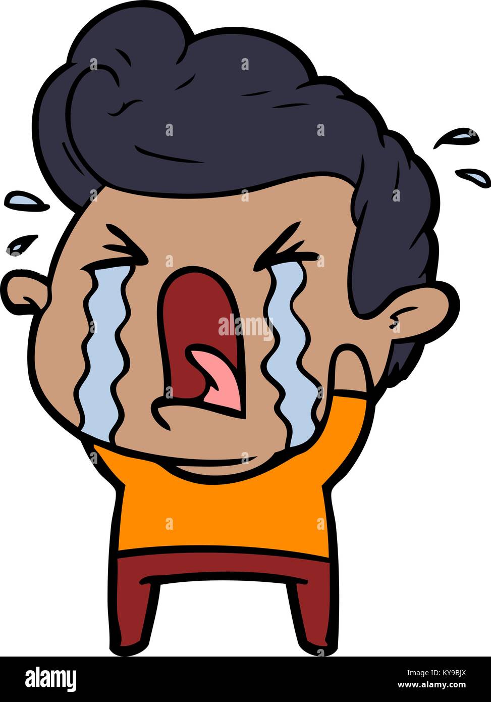 cartoon crying man Stock Vector Image & Art - Alamy