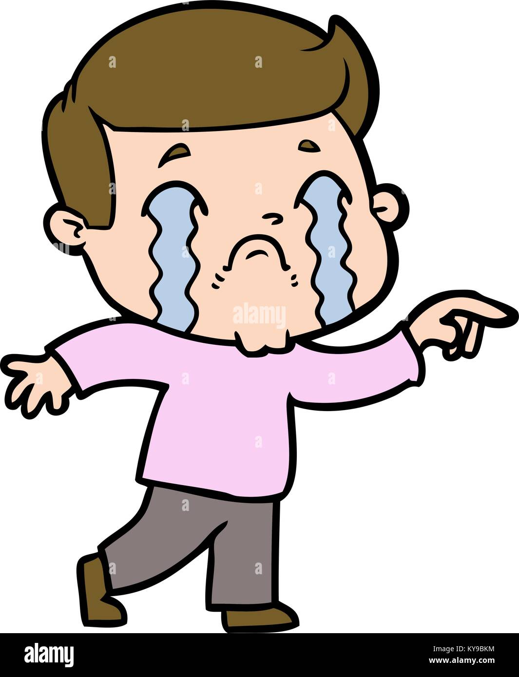 cartoon man crying Stock Vector Image & Art - Alamy