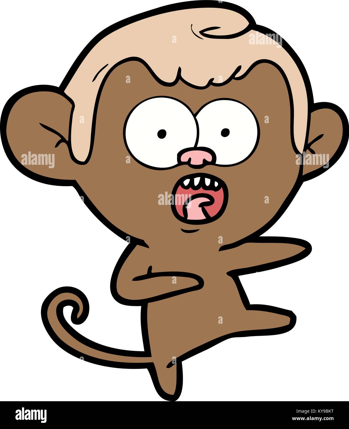 cartoon shocked monkey Stock Vector Image & Art - Alamy