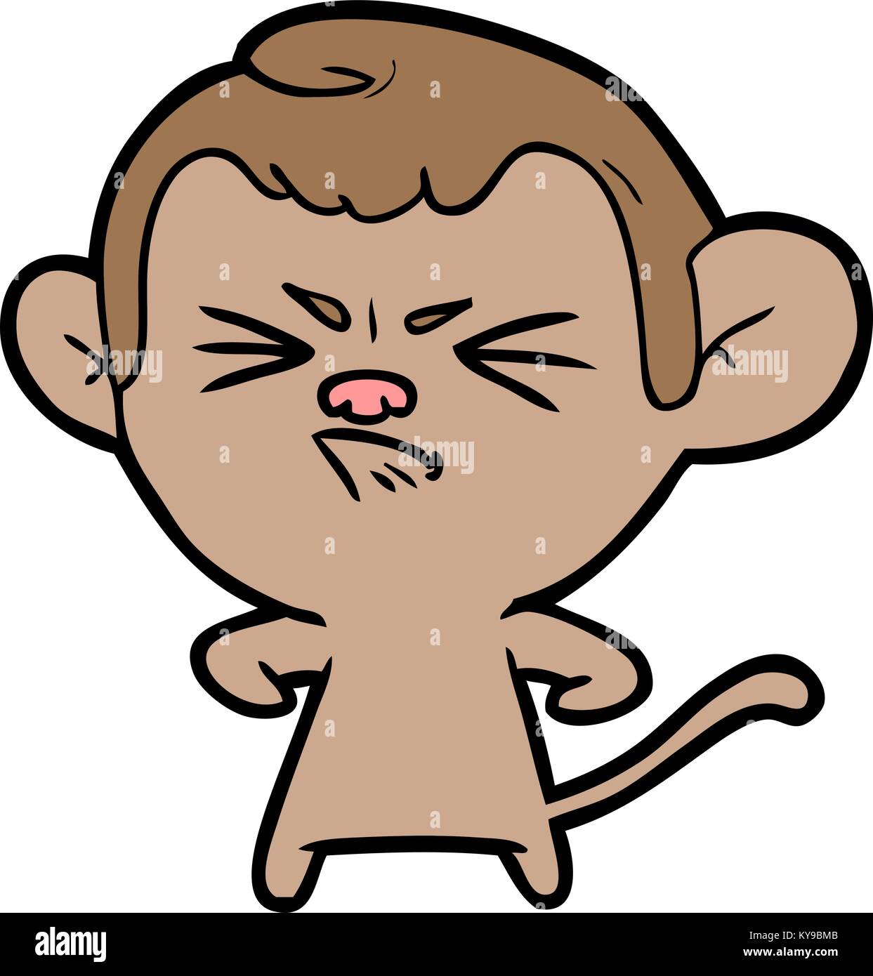 cartoon angry monkey Stock Vector Image & Art - Alamy