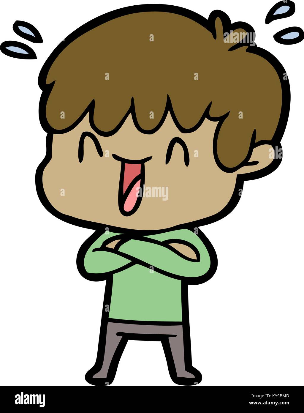 cartoon laughing boy Stock Vector Image & Art - Alamy