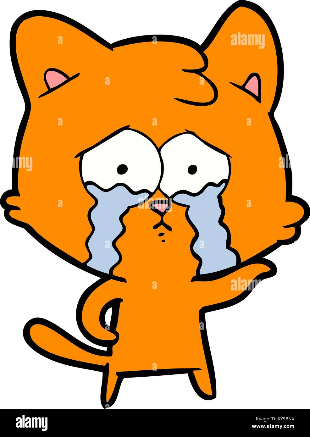 cartoon crying cat Stock Vector Image & Art - Alamy