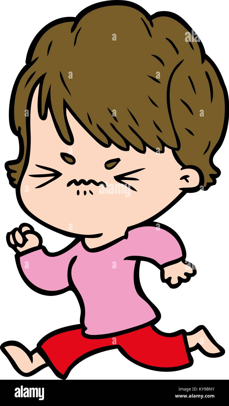 cartoon frustrated woman Stock Vector Image & Art - Alamy