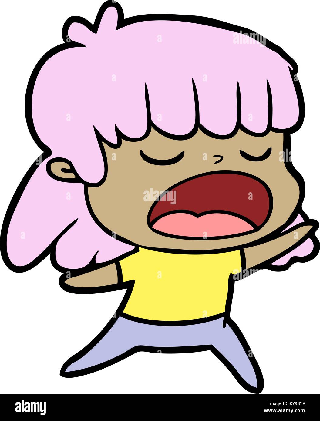 cartoon woman talking loudly Stock Vector Image & Art - Alamy