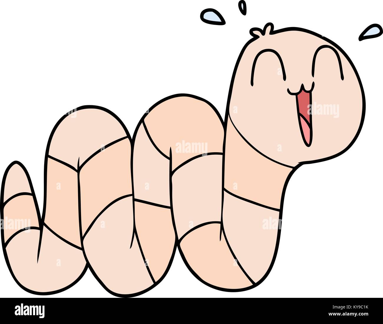 cartoon nervous worm Stock Vector Image & Art - Alamy