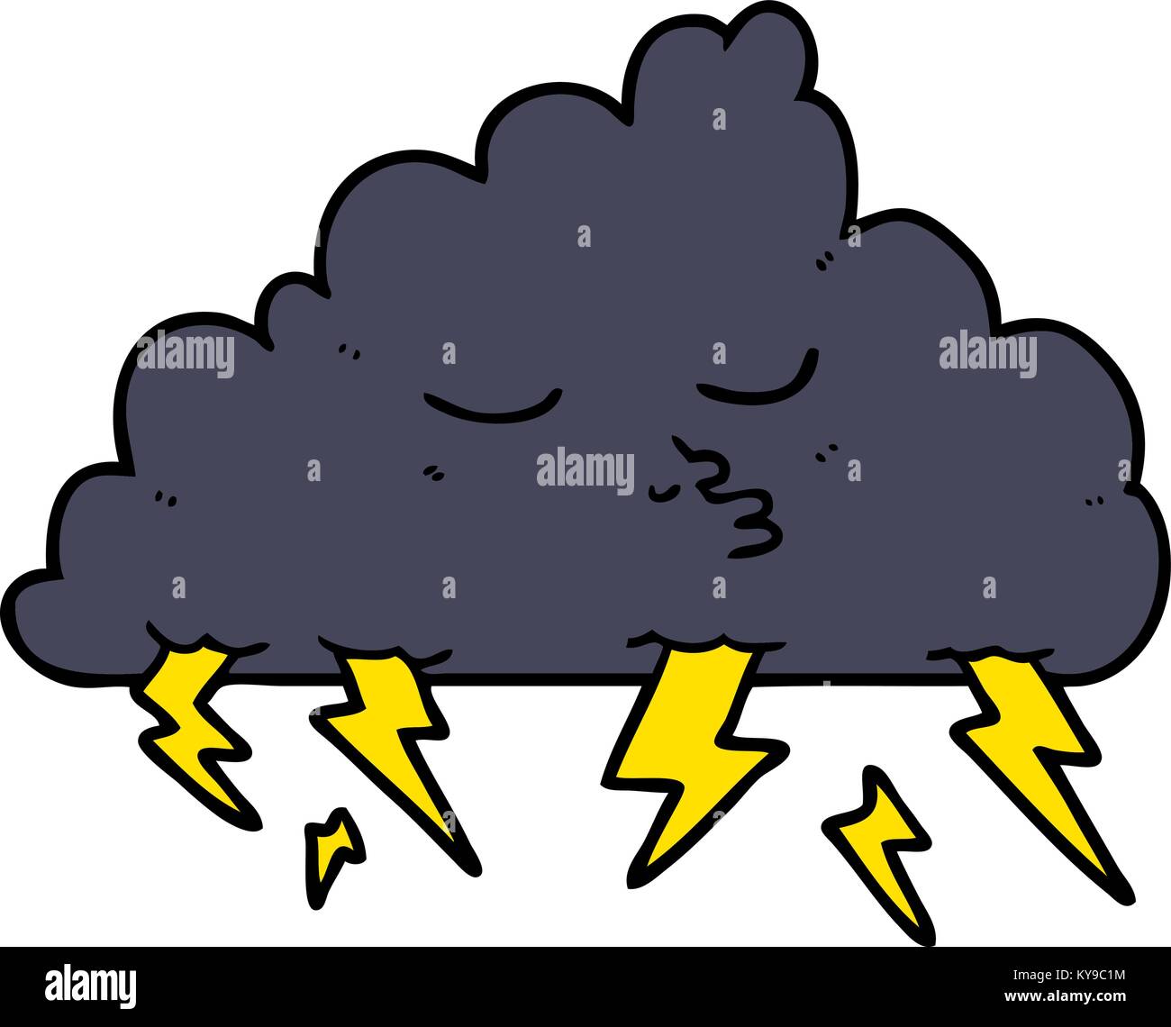 cartoon storm cloud Stock Vector Image & Art - Alamy
