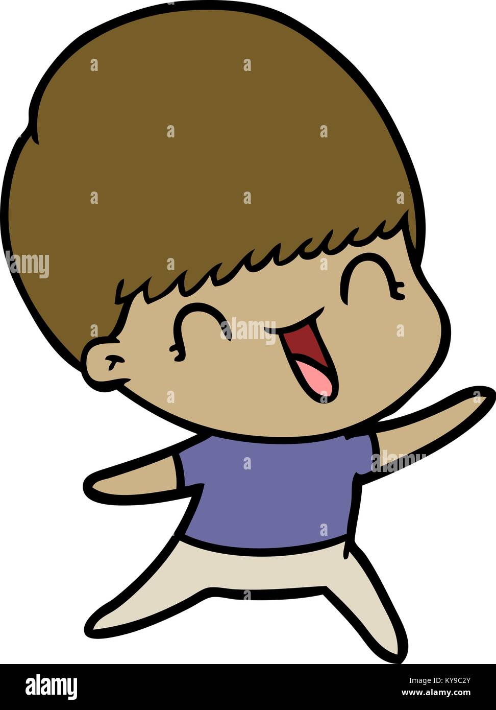 happy cartoon boy Stock Vector Image & Art - Alamy