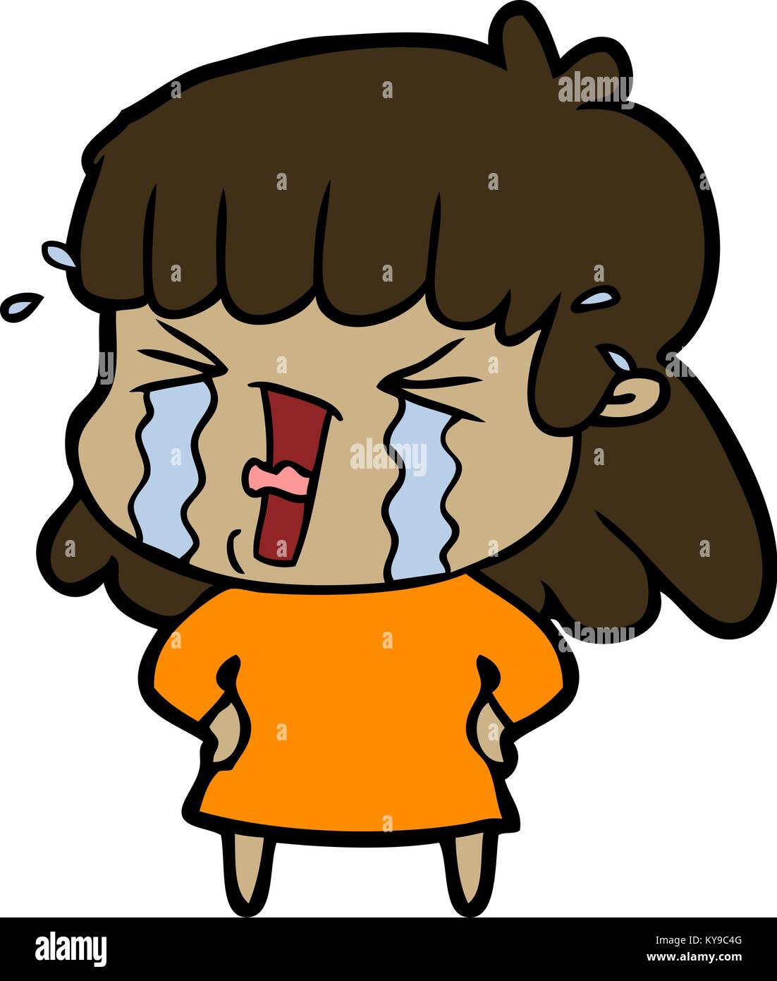 cartoon woman in tears Stock Vector Image & Art - Alamy