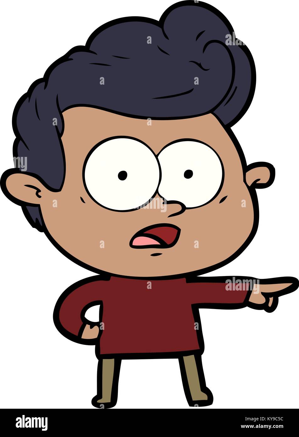 cartoon staring man Stock Vector Image & Art - Alamy