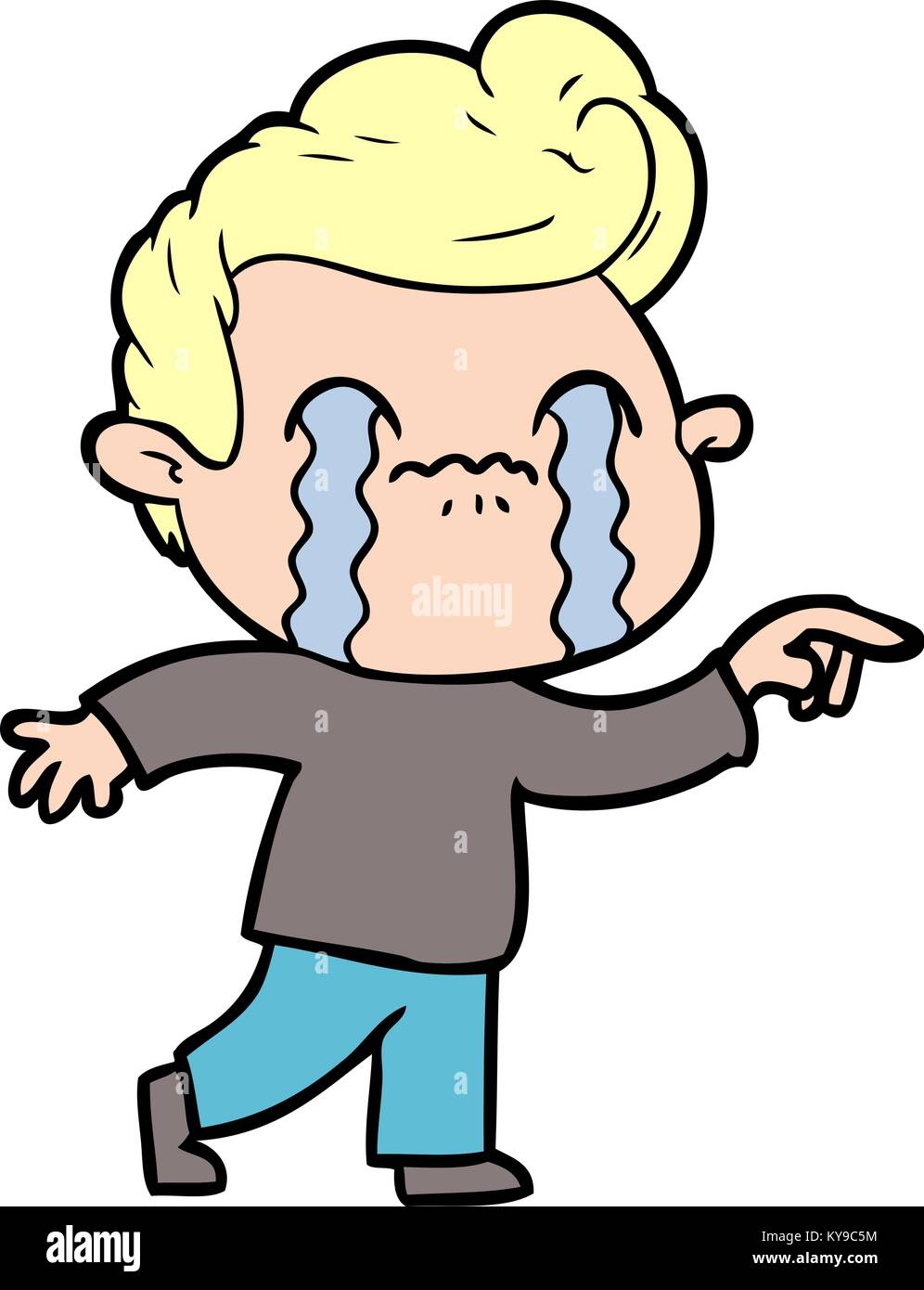 cartoon man crying Stock Vector Image & Art - Alamy
