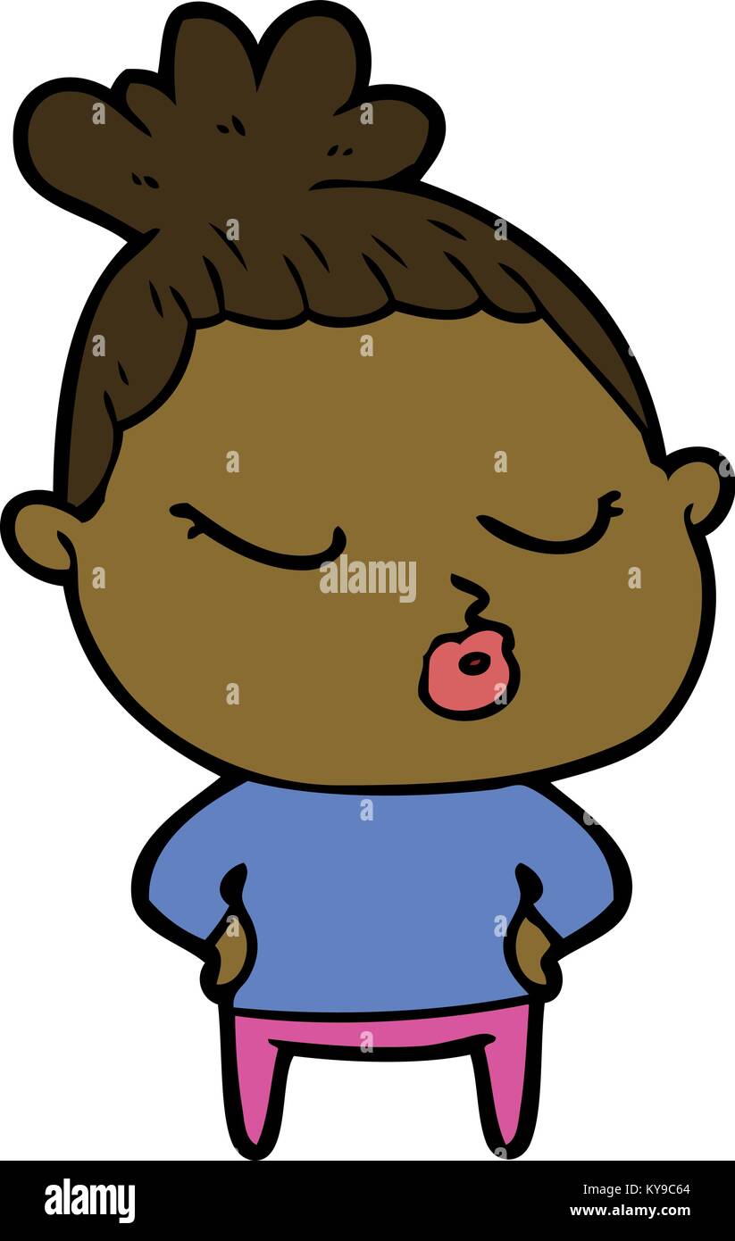 cartoon calm woman Stock Vector Image & Art - Alamy