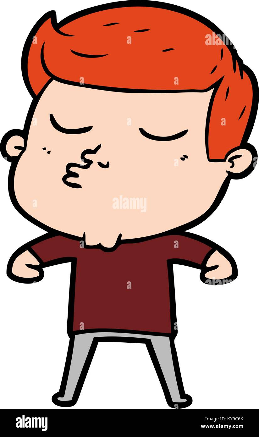 cartoon model guy pouting Stock Vector Image & Art - Alamy