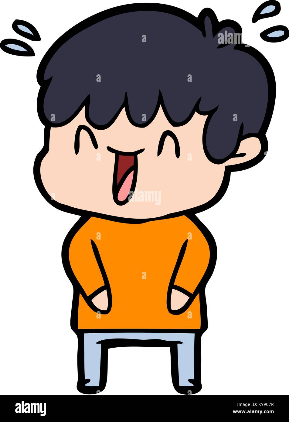 cartoon laughing boy Stock Vector Image & Art - Alamy