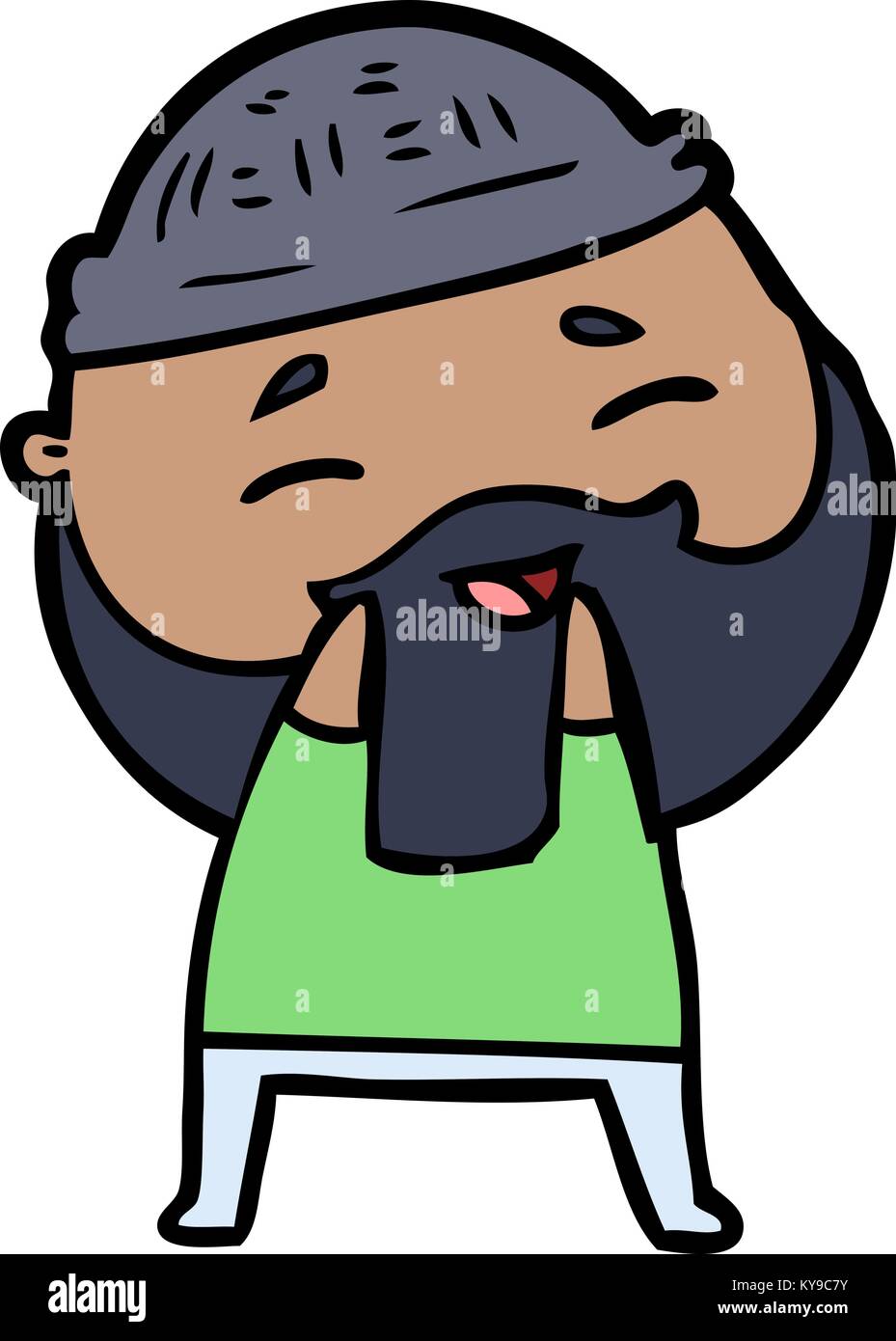 cartoon happy bearded man Stock Vector Image & Art - Alamy