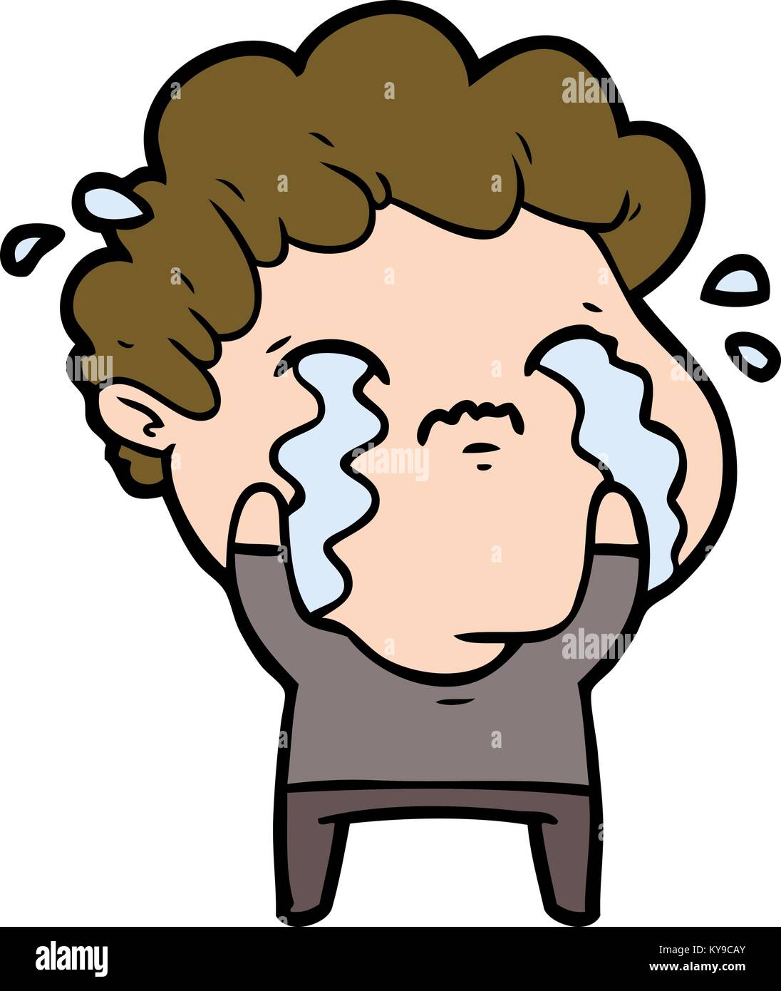 cartoon man crying Stock Vector Image & Art - Alamy