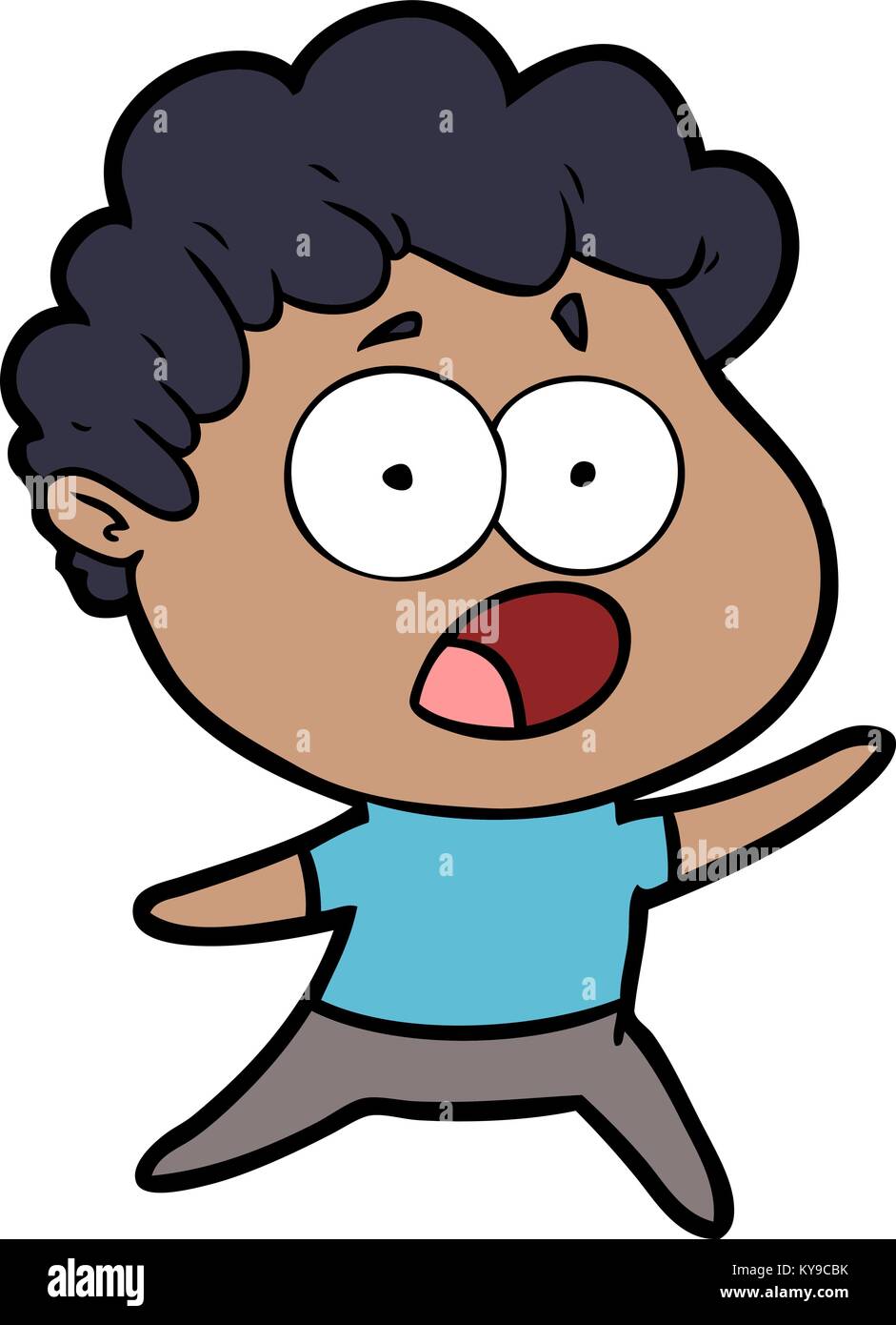 cartoon man gasping in surprise Stock Vector Image & Art - Alamy