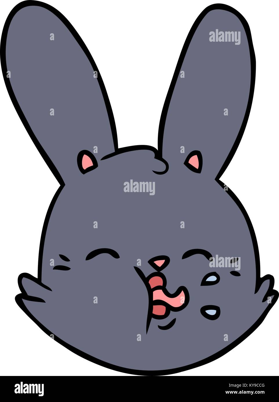 cartoon funny rabbit face Stock Vector Image & Art - Alamy