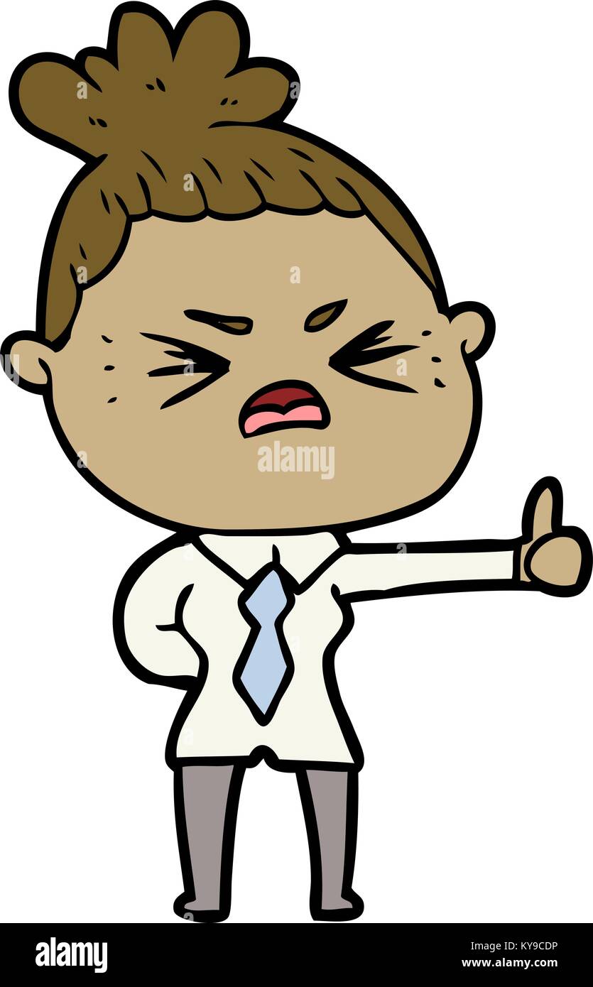 cartoon angry woman Stock Vector Image & Art - Alamy