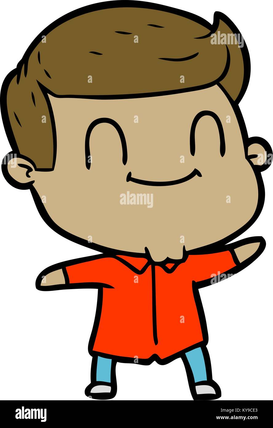 cartoon friendly man Stock Vector Image & Art - Alamy