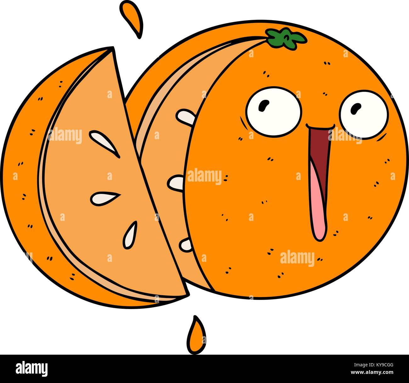crazy cartoon orange Stock Vector Image & Art - Alamy