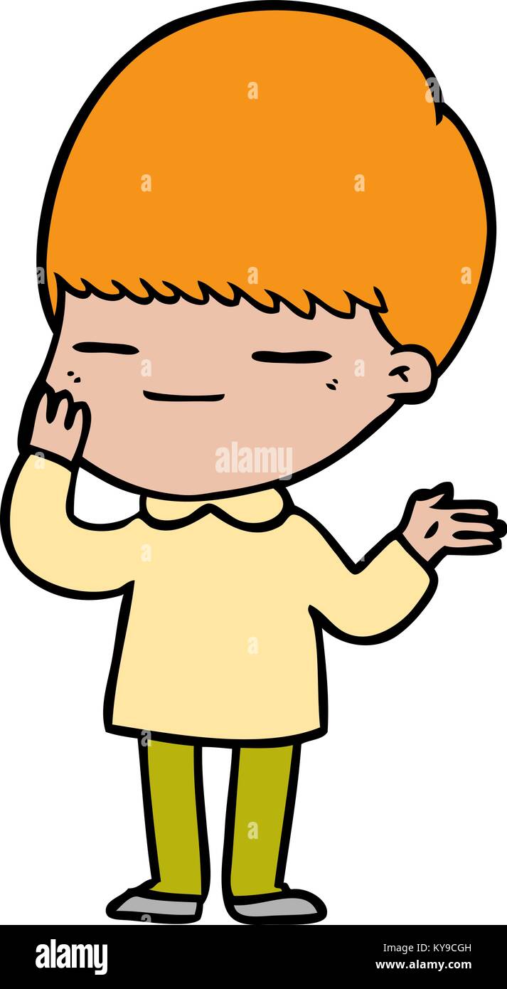 cartoon smug boy Stock Vector Image & Art - Alamy
