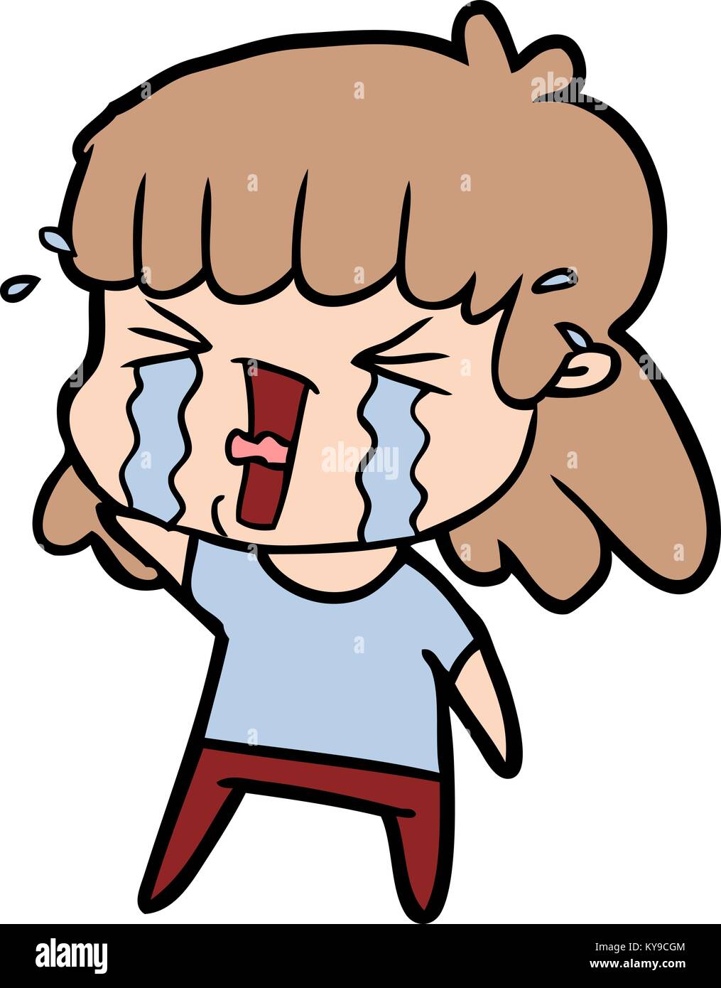 cartoon woman in tears Stock Vector Image & Art - Alamy