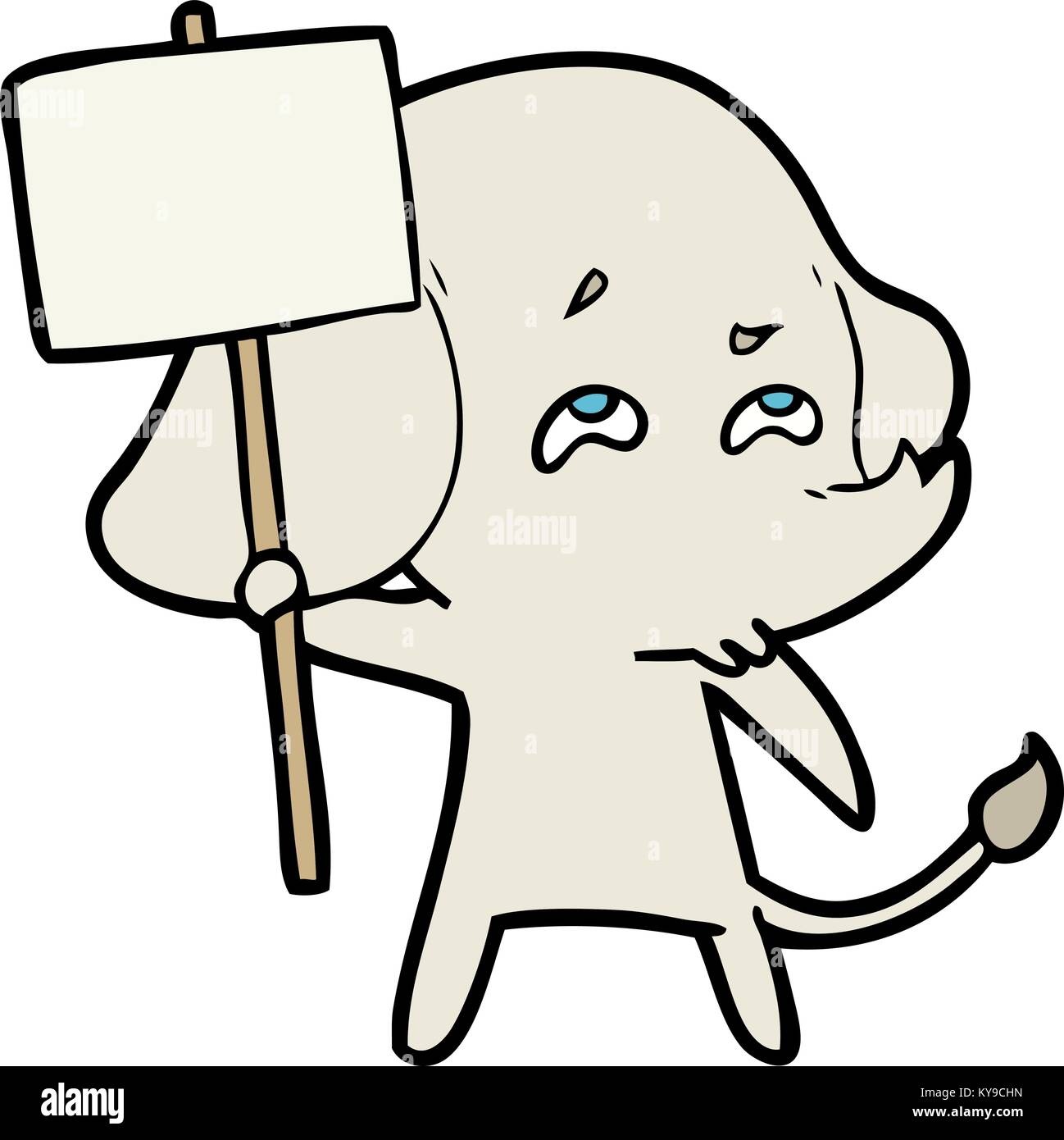 cartoon elephant with sign remembering Stock Vector Image & Art - Alamy