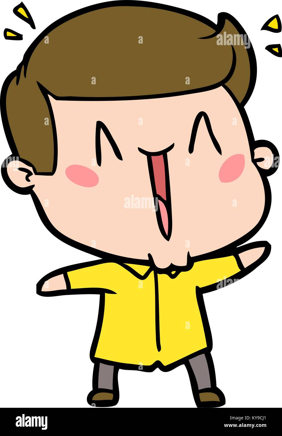 cartoon happy man Stock Vector Image & Art - Alamy