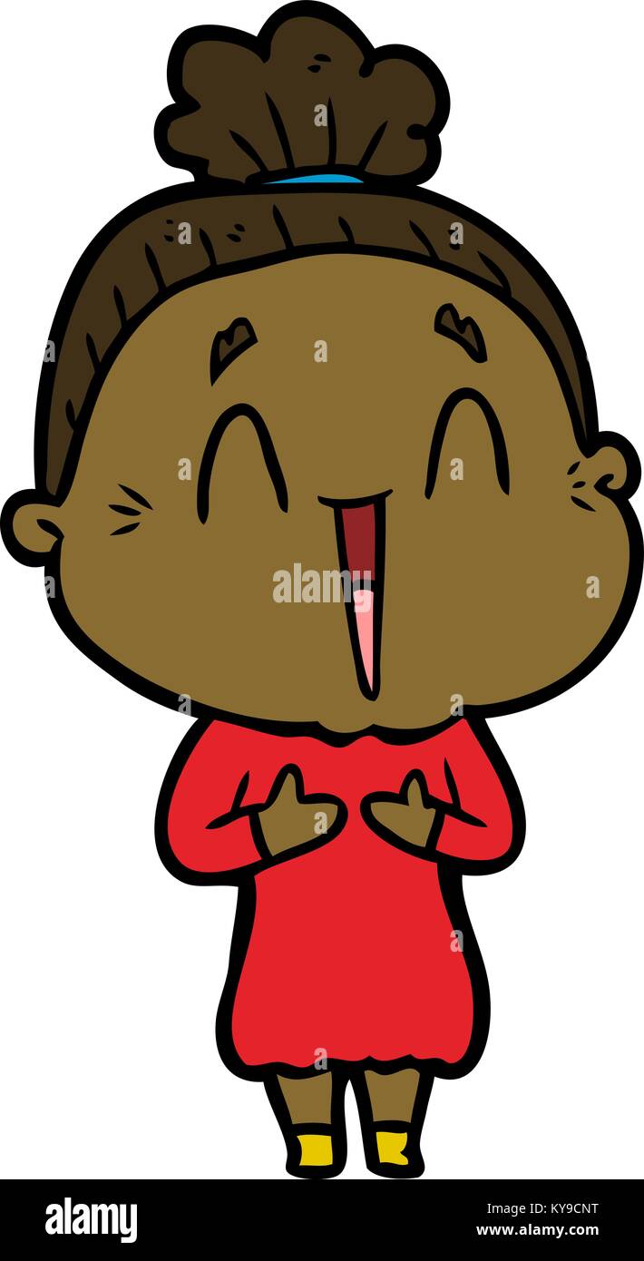 cartoon happy old lady Stock Vector Image & Art - Alamy