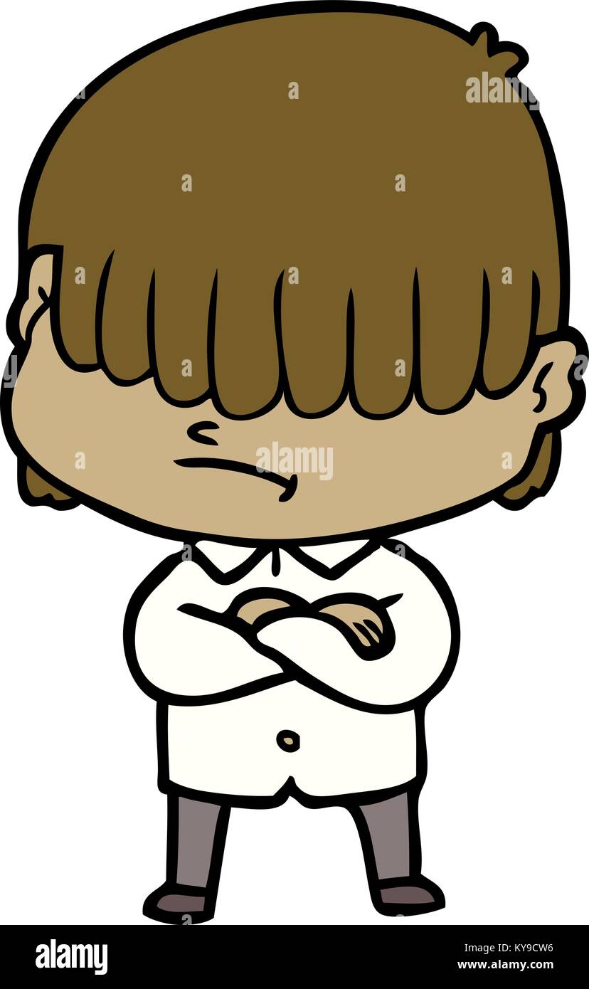 cartoon boy with untidy hair Stock Vector Image & Art - Alamy