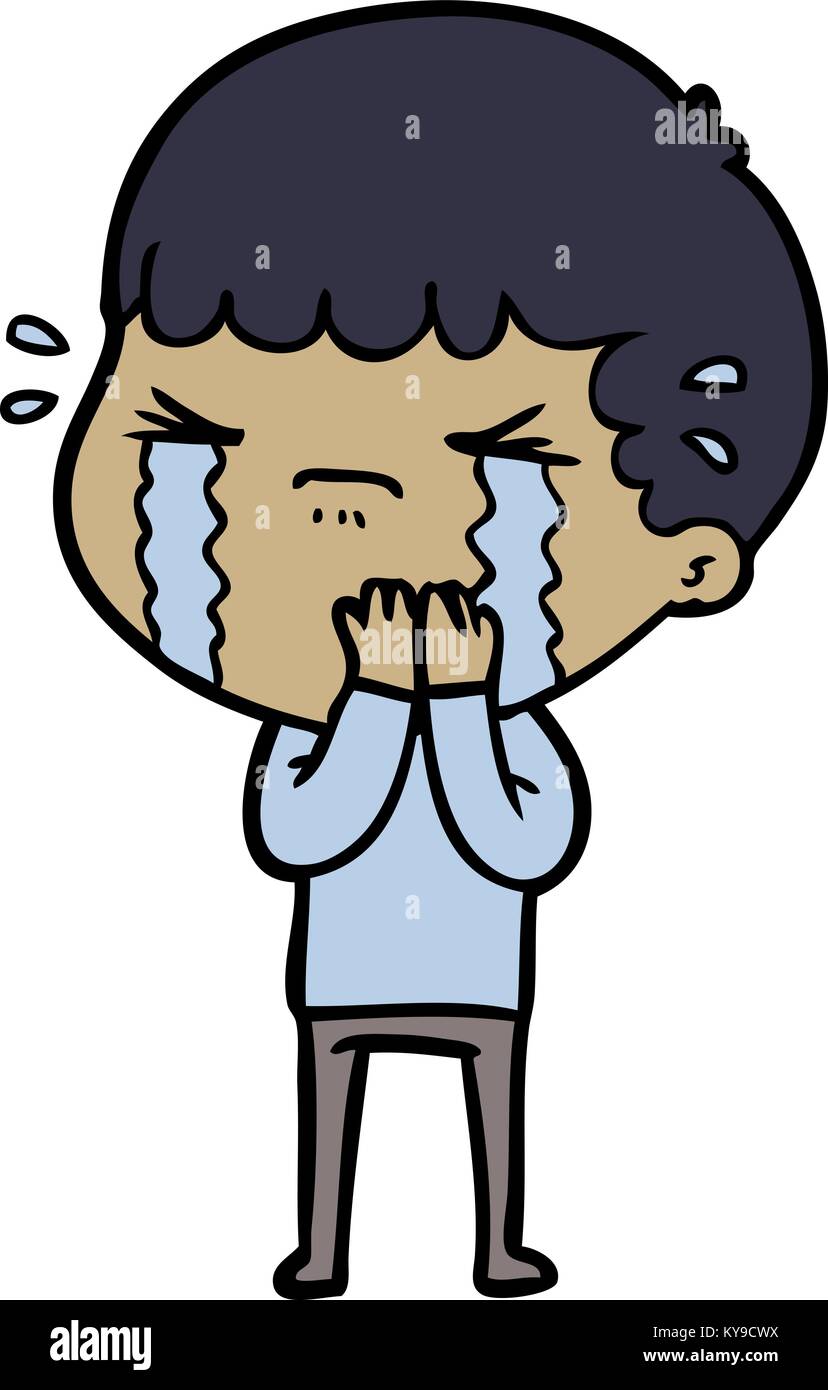 cartoon man crying Stock Vector Image & Art - Alamy