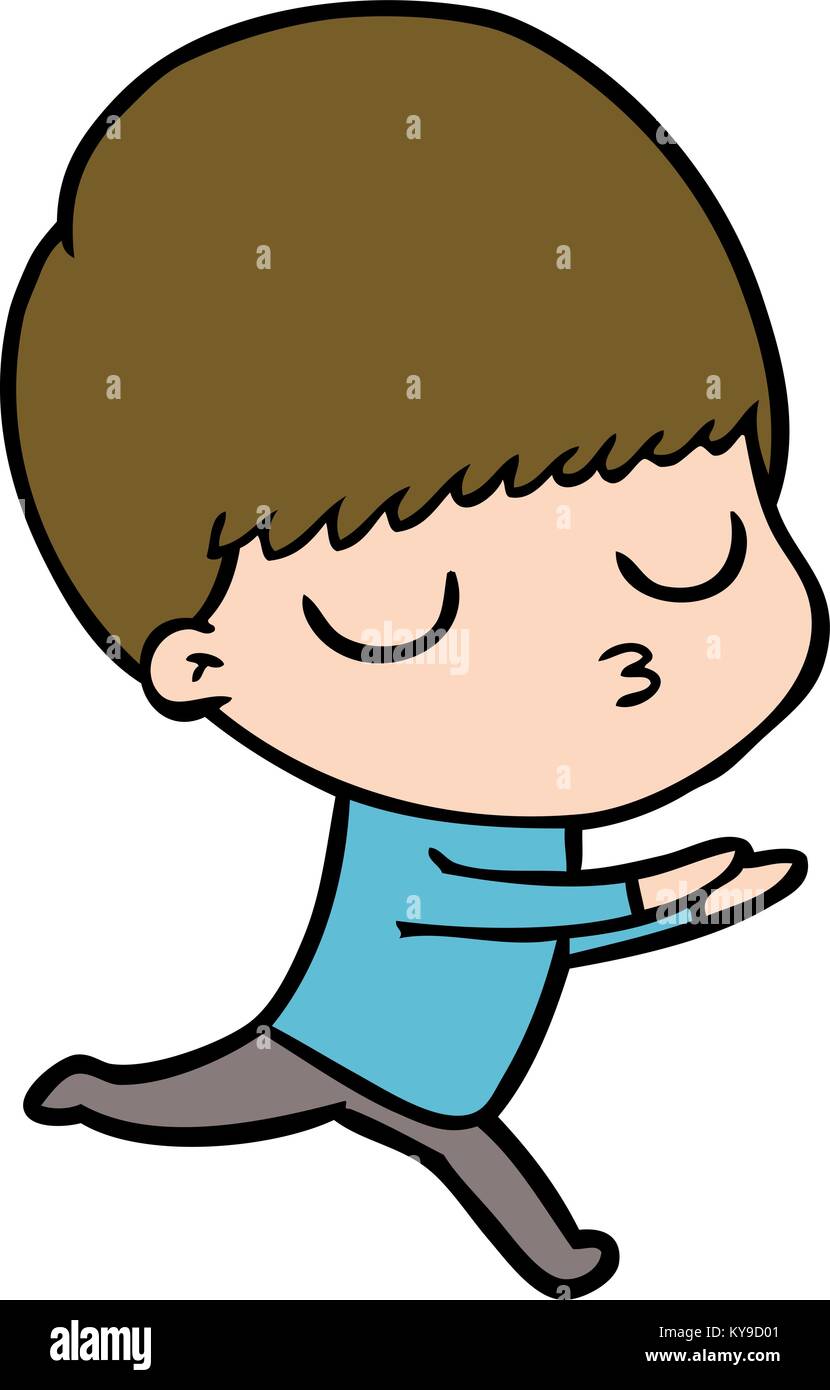 cartoon calm boy Stock Vector Image & Art - Alamy