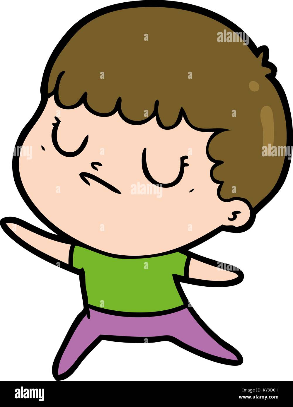 cartoon grumpy boy Stock Vector Image & Art - Alamy