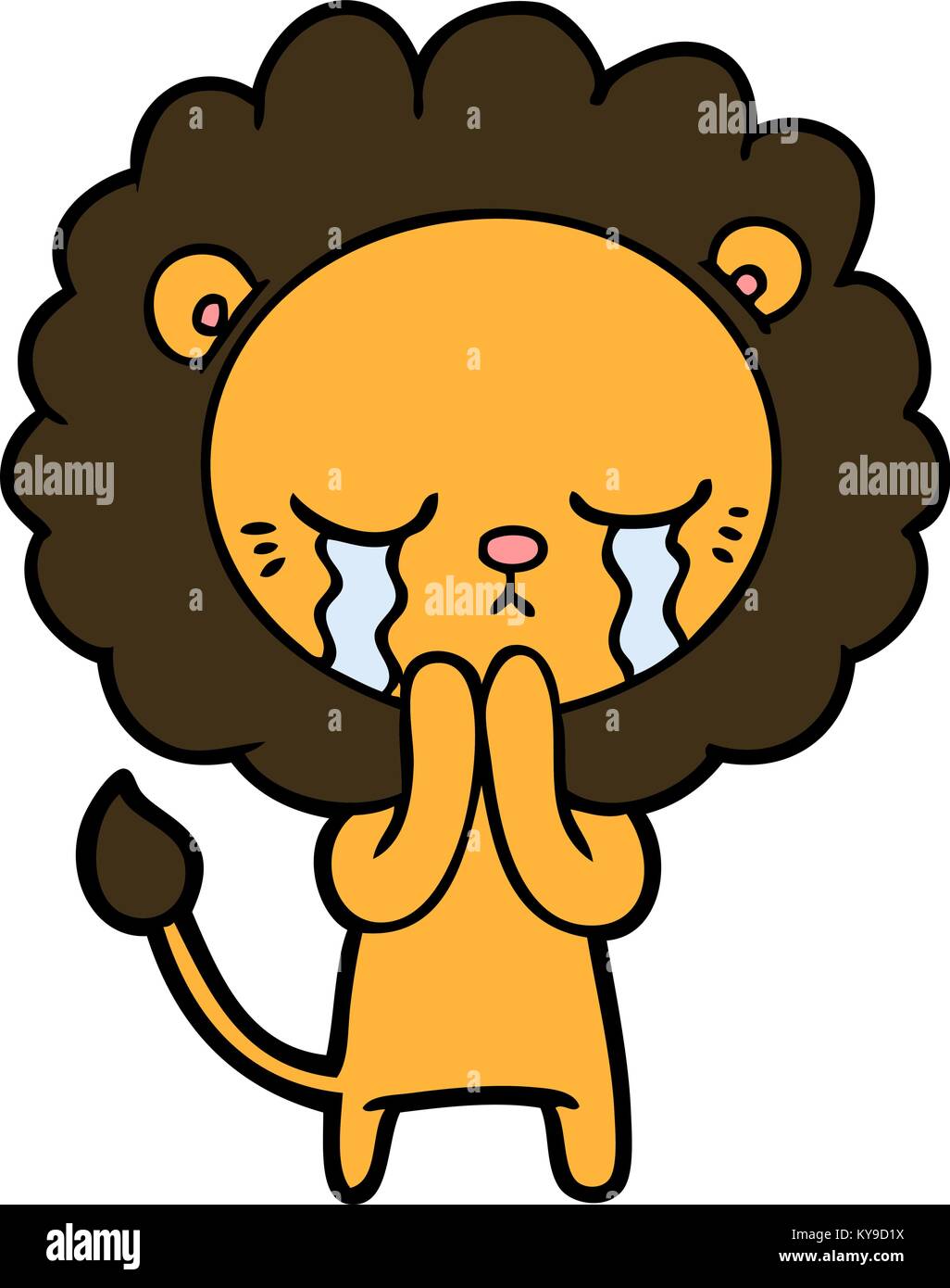 crying cartoon lion Stock Vector Image & Art - Alamy