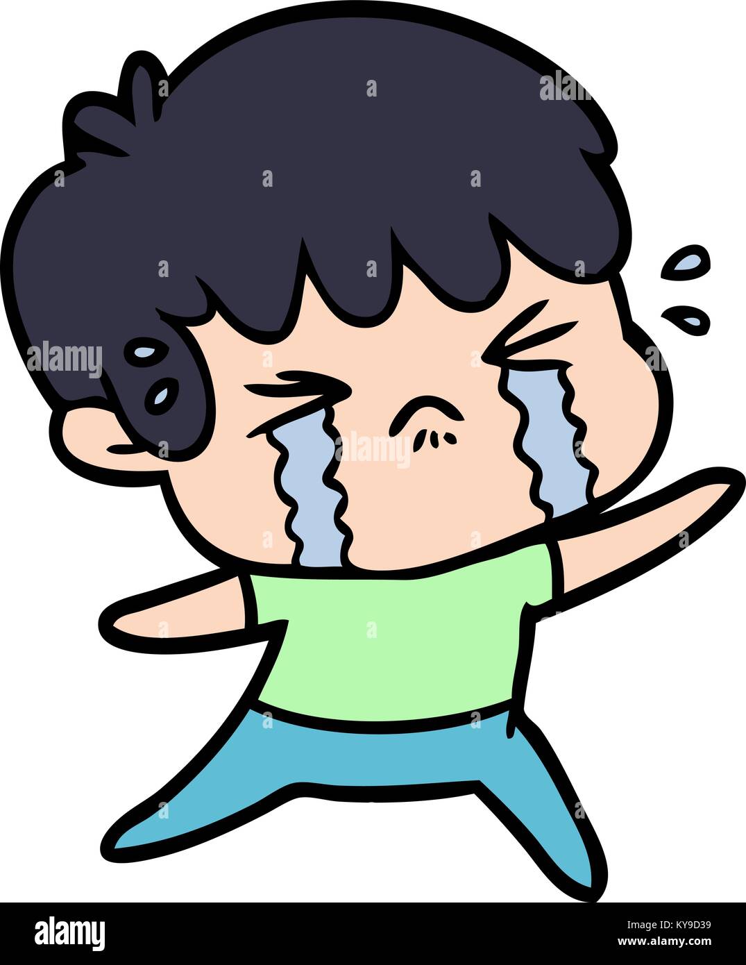 cartoon boy crying Stock Vector Image & Art - Alamy