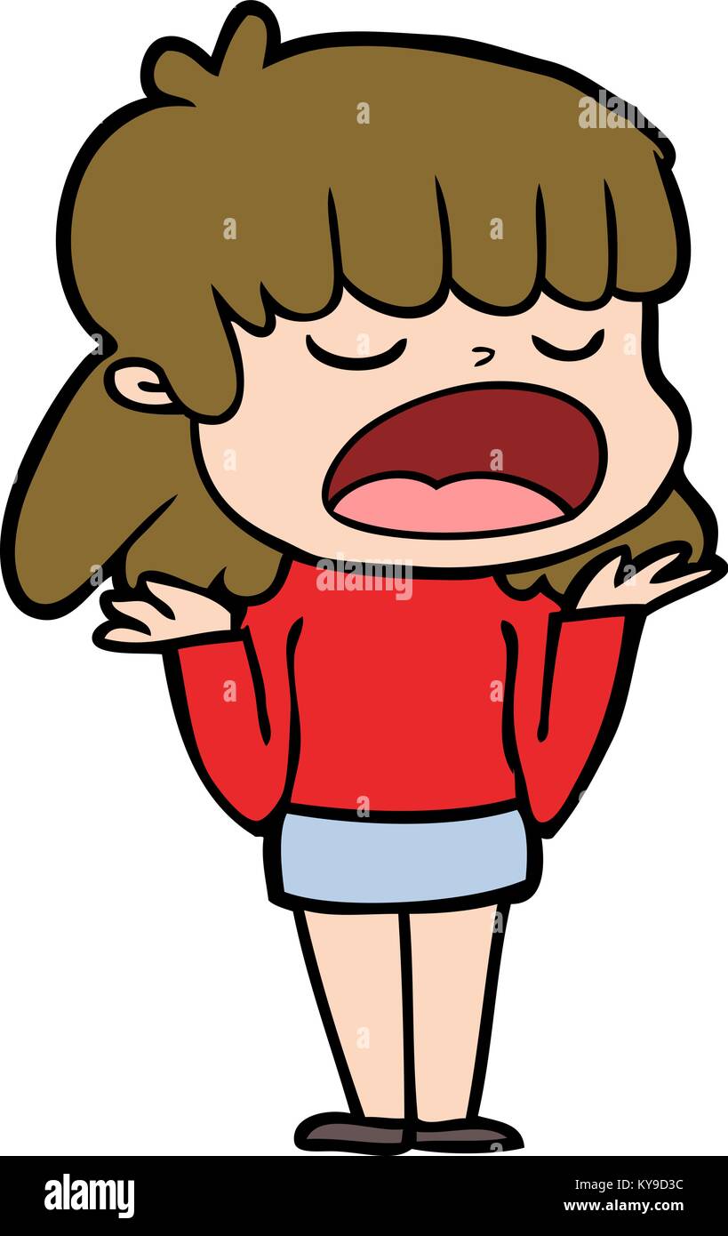 cartoon woman talking loudly Stock Vector Image & Art - Alamy